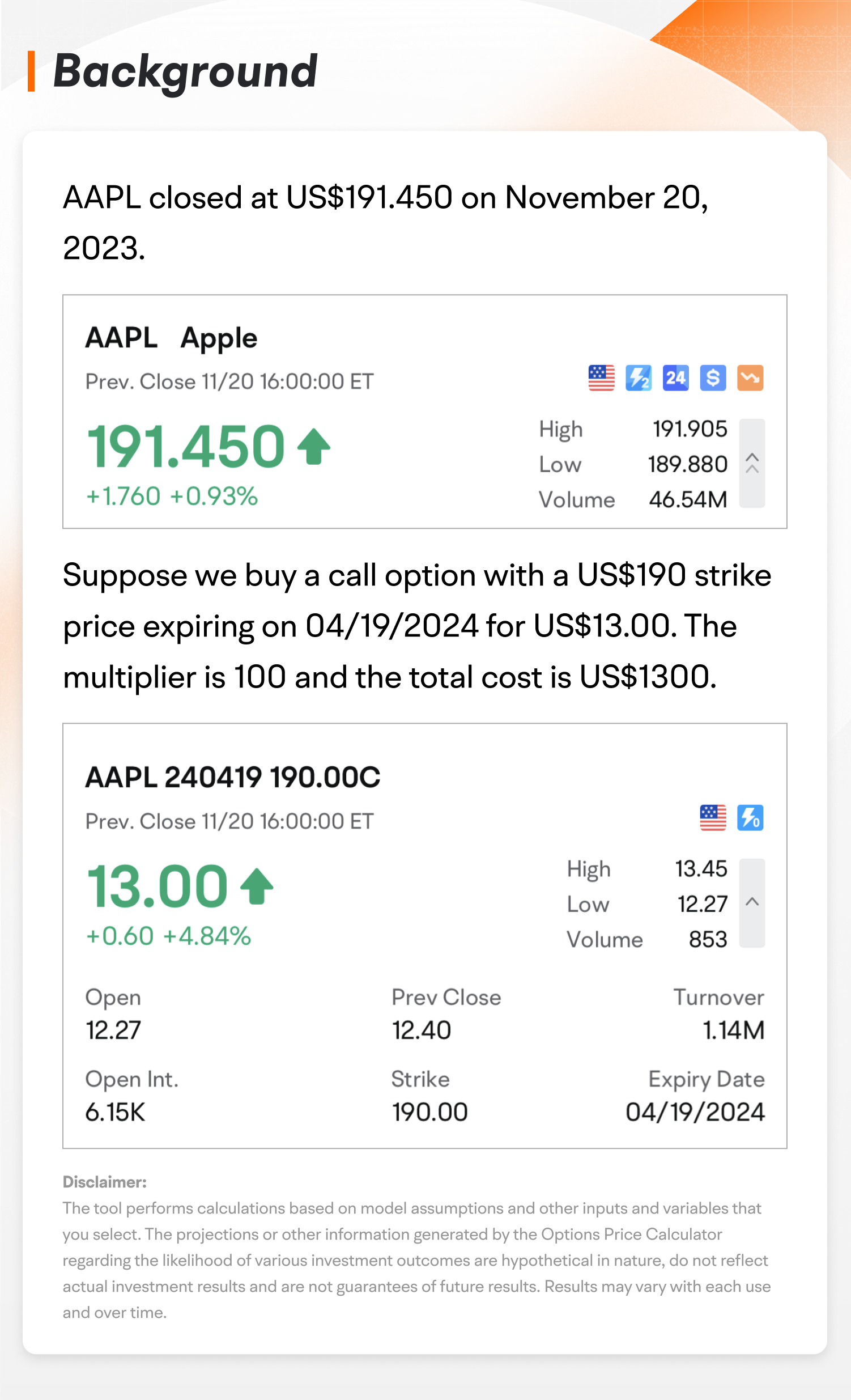 Options Price Calculator: How to calculate the theoretical future price ...