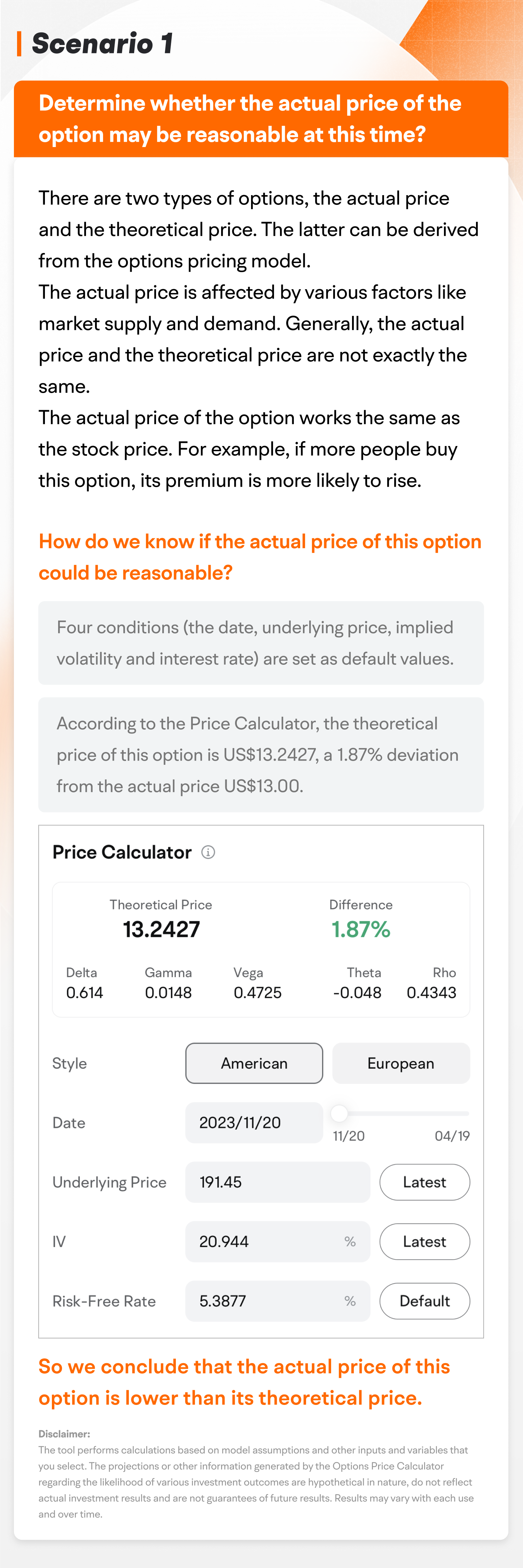 Options Price Calculator: How to calculate the theoretical future price ...